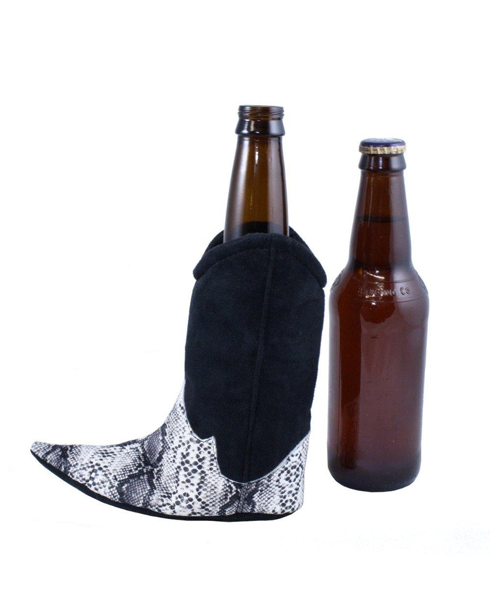 Cowboy Boot Coolie | Snakeskin Print Beer Cooler Sleeve – Tipsy Totes ...
